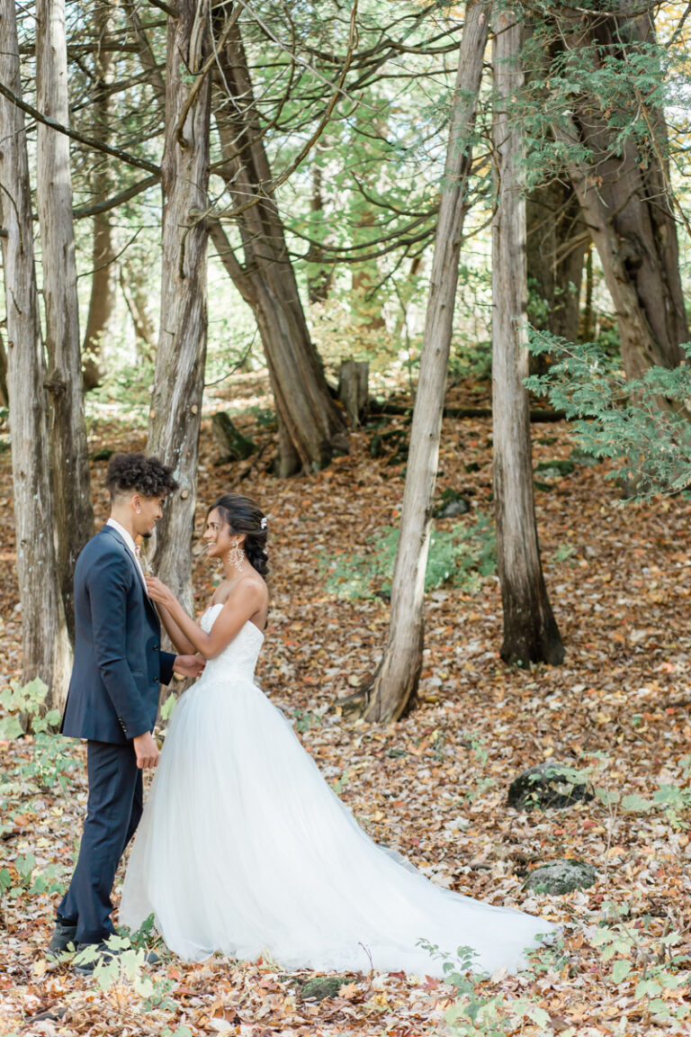 A Sustainable Autumn Elopement in Ontario | Shaz & Adam