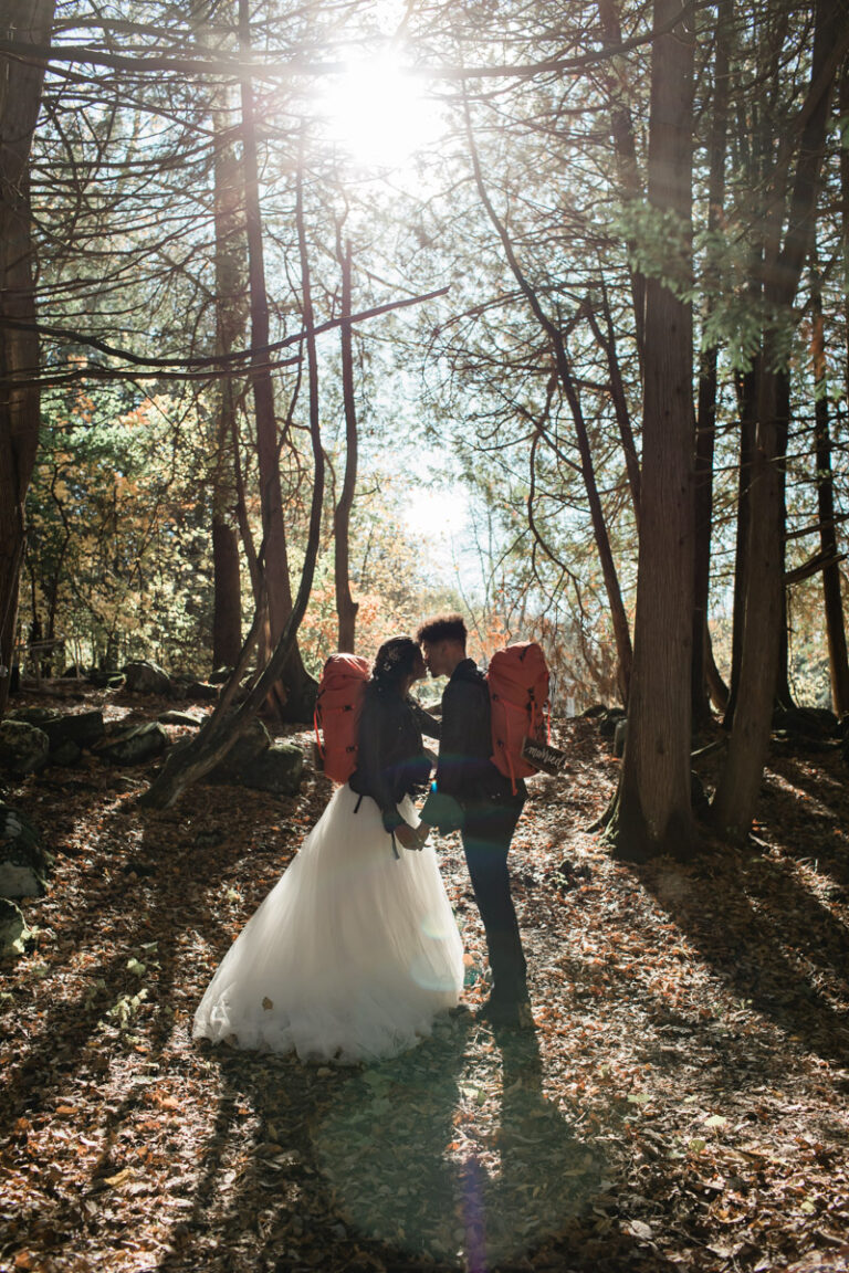 A Sustainable Autumn Elopement in Ontario | Shaz & Adam