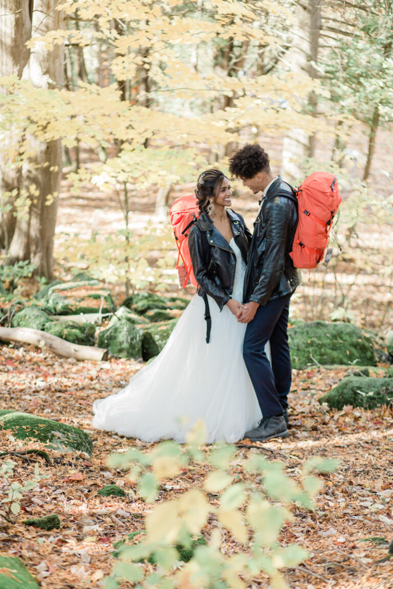 A Sustainable Autumn Elopement in Ontario | Shaz & Adam