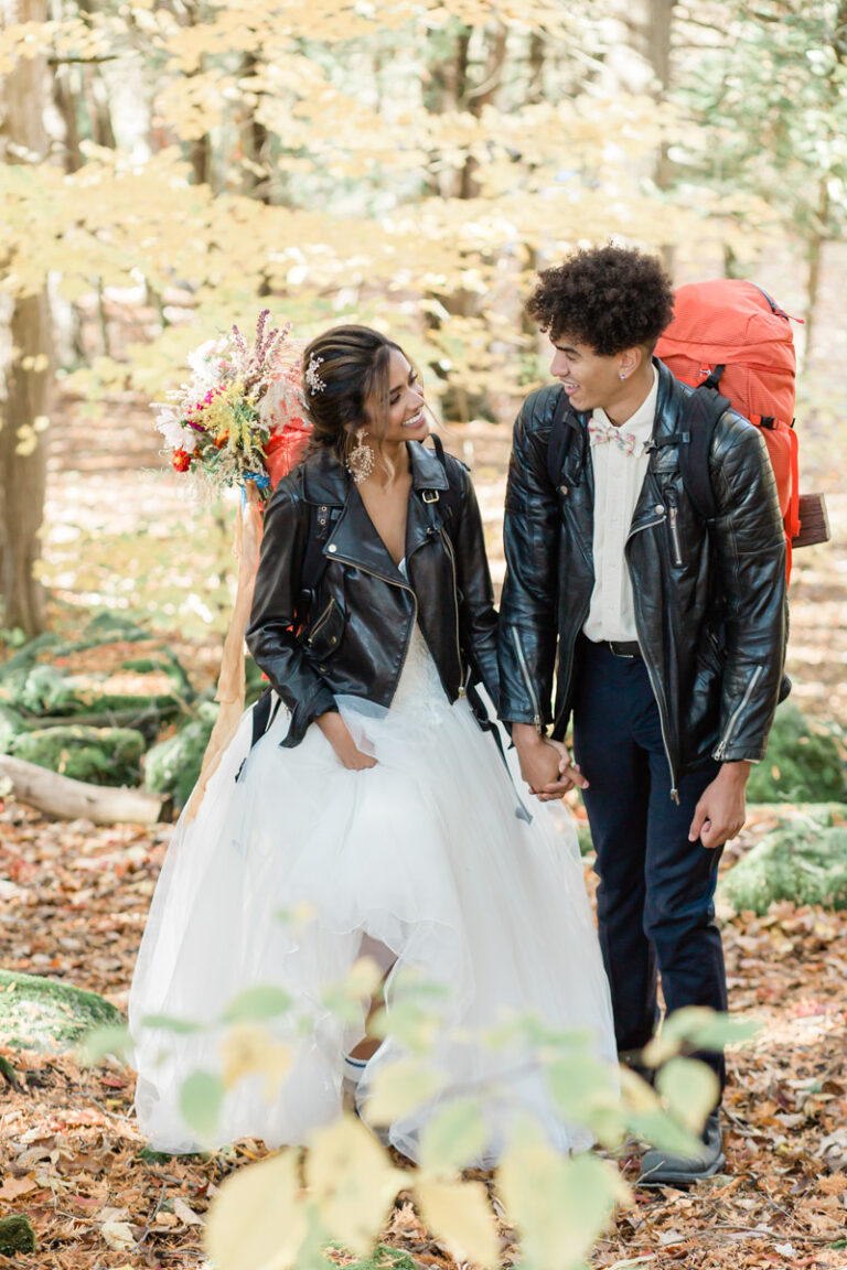 A Sustainable Autumn Elopement in Ontario | Shaz & Adam