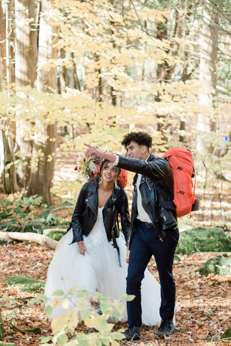 A Sustainable Autumn Elopement in Ontario | Shaz & Adam