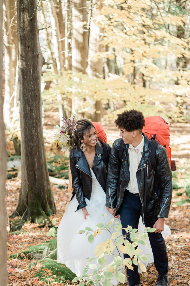 A Sustainable Autumn Elopement in Ontario | Shaz & Adam