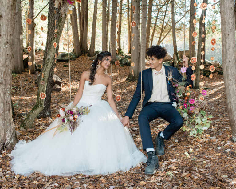 A Sustainable Autumn Elopement in Ontario | Shaz & Adam
