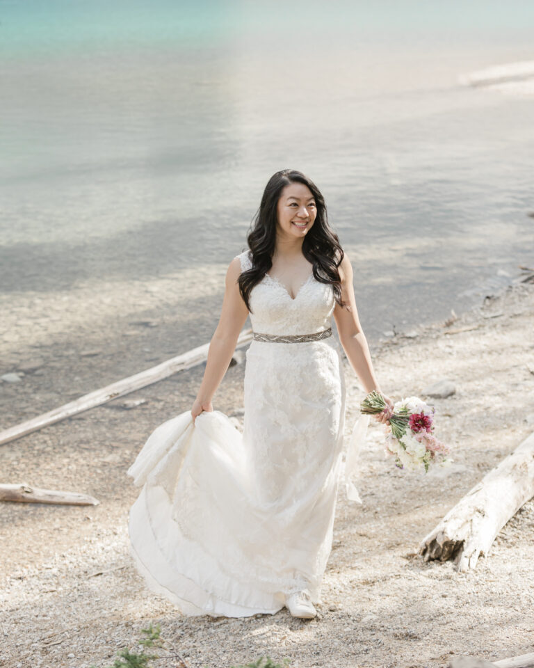 Moraine Lake Banff Elopement | Sunny & Kitty