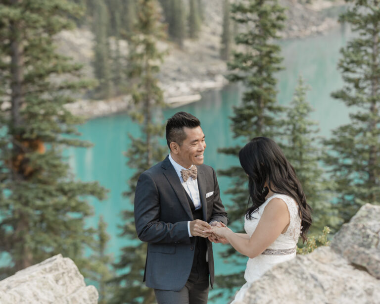 Moraine Lake Banff Elopement | Sunny & Kitty