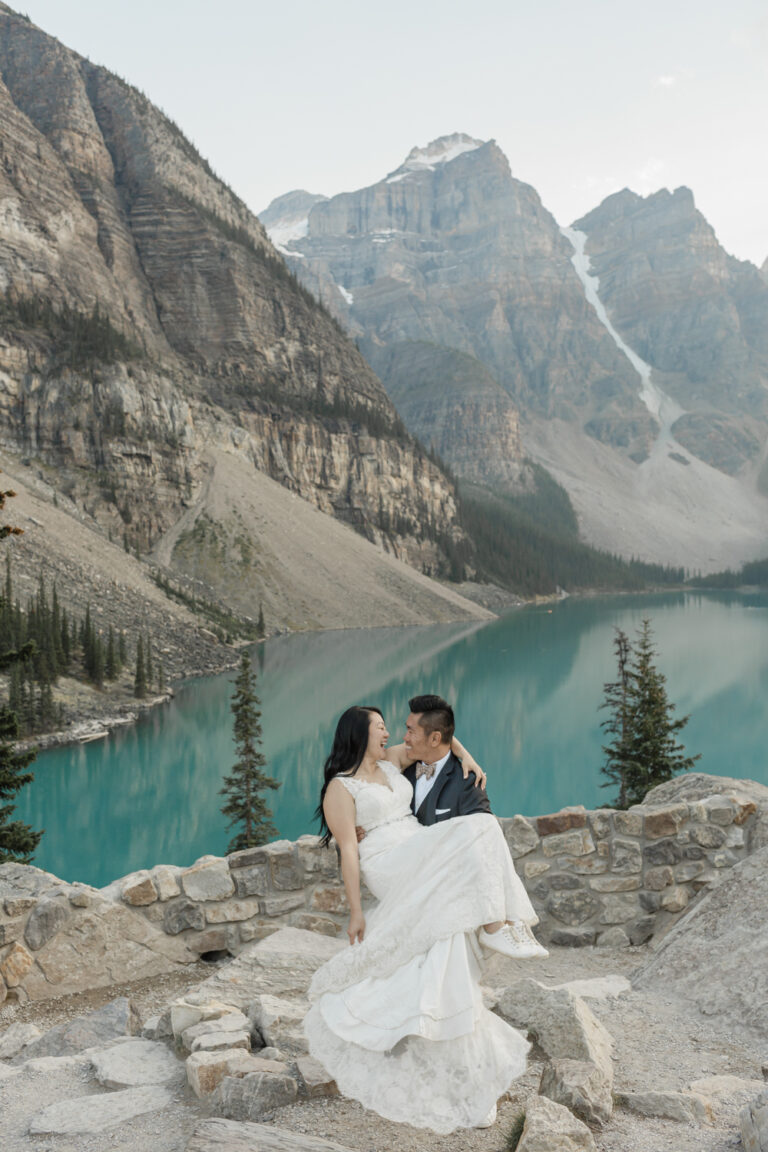 Moraine Lake Banff Elopement | Sunny & Kitty